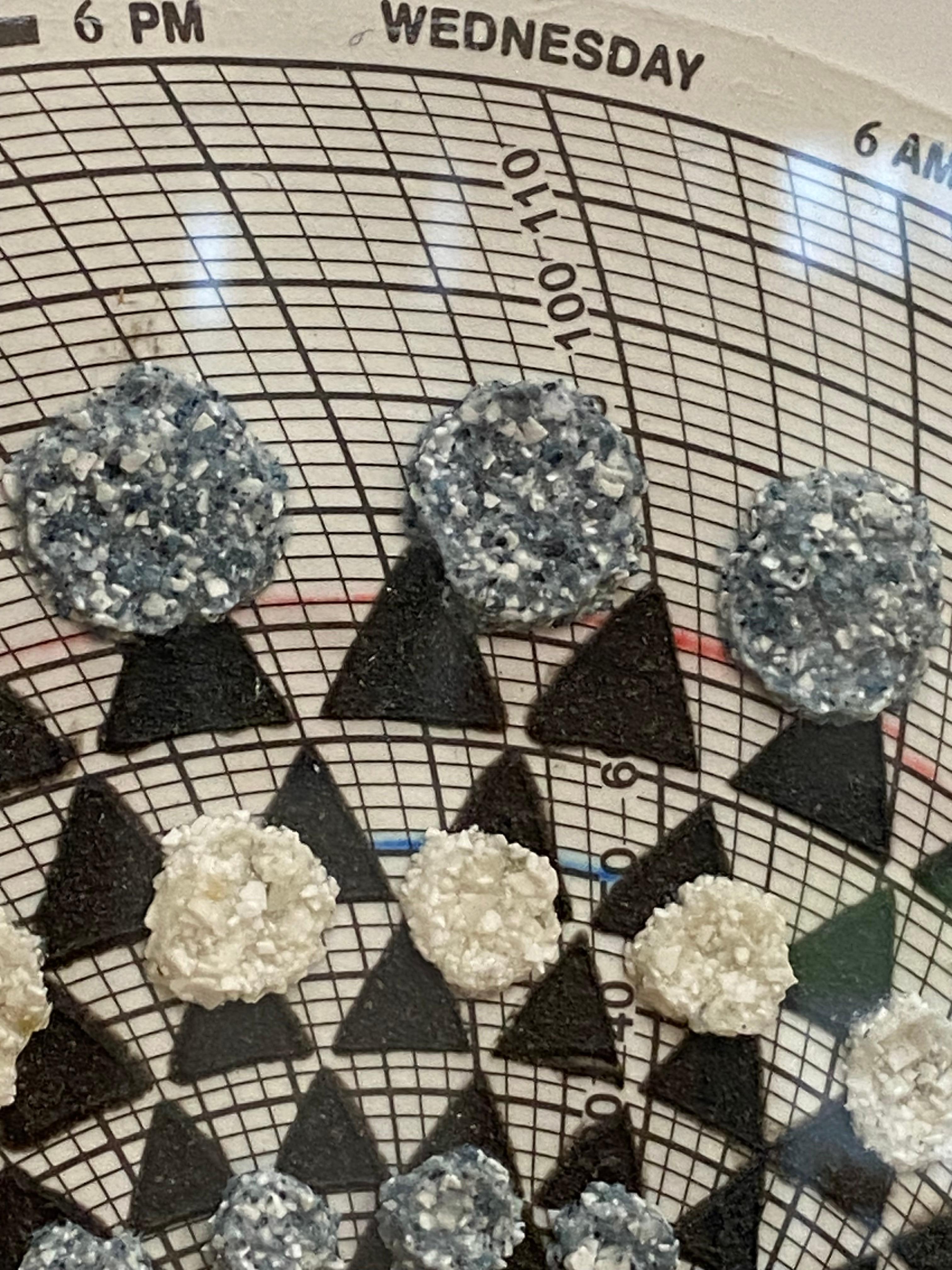 Eleanor White - Graph Mandala Twelve, Abstract Patterned Circle in Blue ...