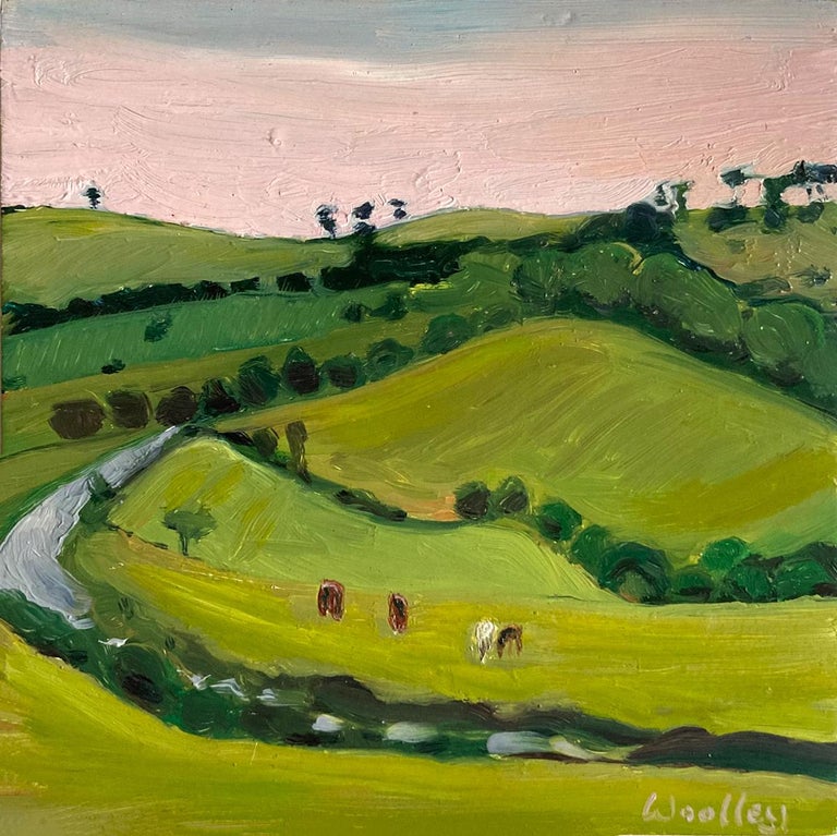Eleanor Woolley - The Farm at Sunset by Eleanor Woolley, Expressionist ...
