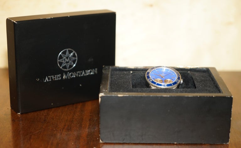 Electric Blue Mathis Montabon Chronograph Mens Wristwatch For Sale at ...