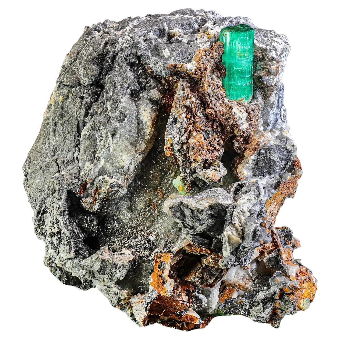Elegance of Emerald Crystals 201 grams With Calcite Matrix from ...