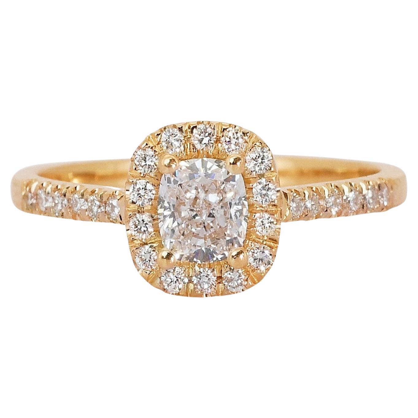 Elegant 18 kt. Rose Gold Ring with 1.64 ct Total Natural Diamonds - AIG ...