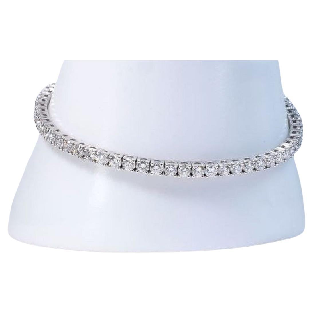 Beautiful 18k White Gold Tennis Bracelet With 1 40 Ct Natural Diamonds