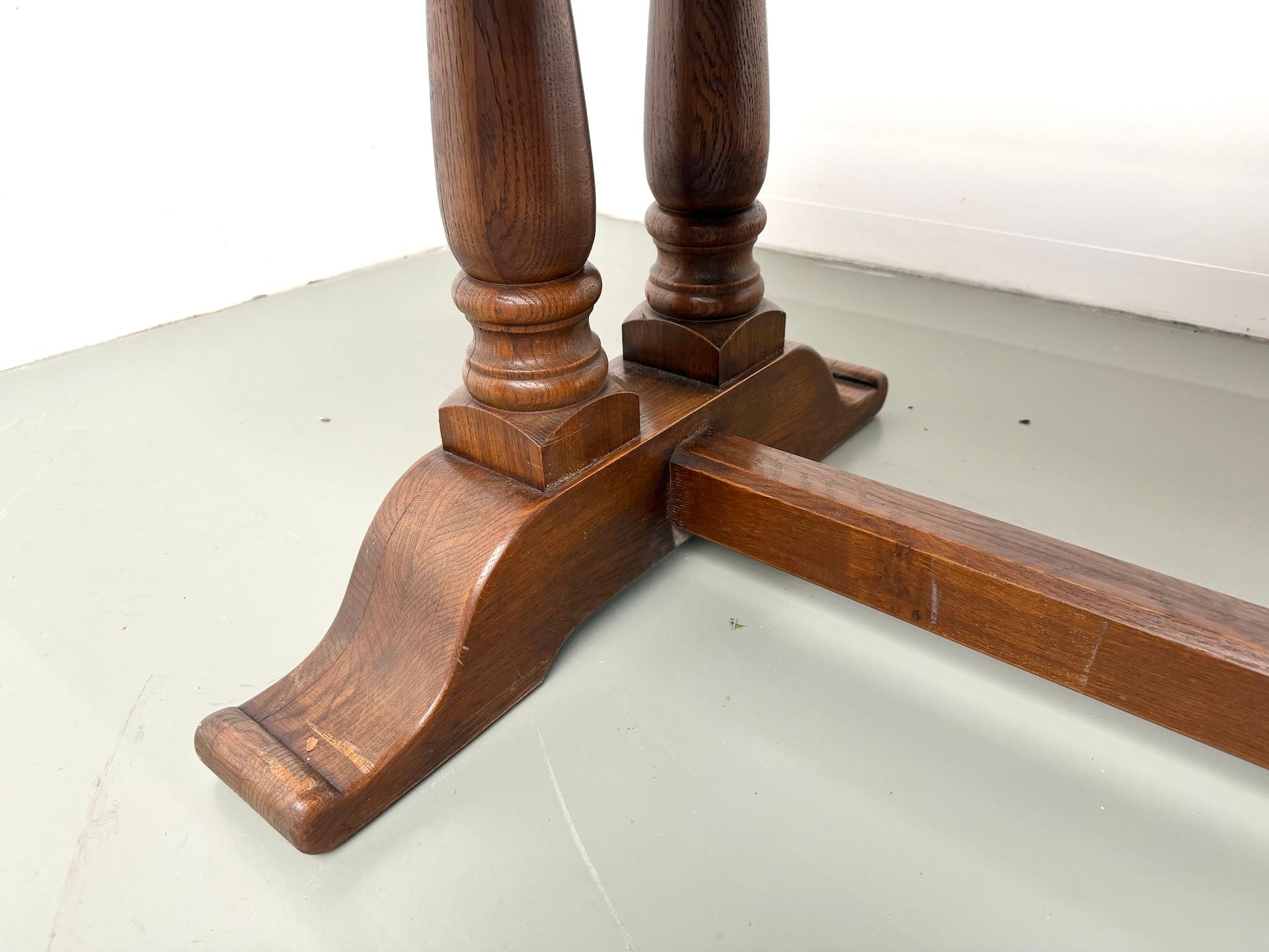 Elegant 1950s French Oak Farmhouse Table For Sale at 1stDibs