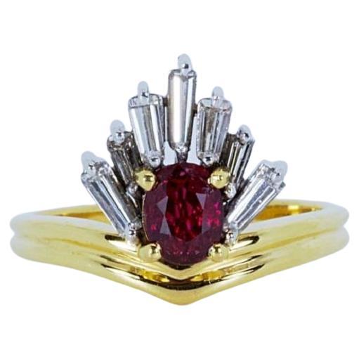 Stunning 20K Yellow Gold Ring with 0.12 Ct Natural Diamonds and Pearl ...