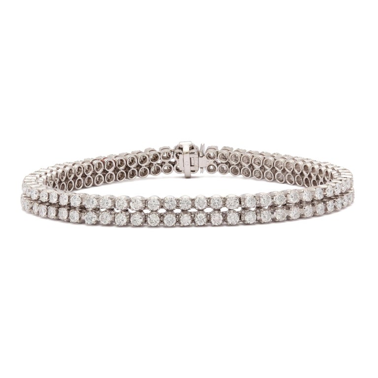 Elegant 6.70-Ctw Diamond Line Bracelet For Sale at 1stDibs
