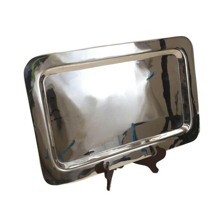 Elegant Allan Adler Modernist Sterling Silver Centerpiece Tray 58ozt ...