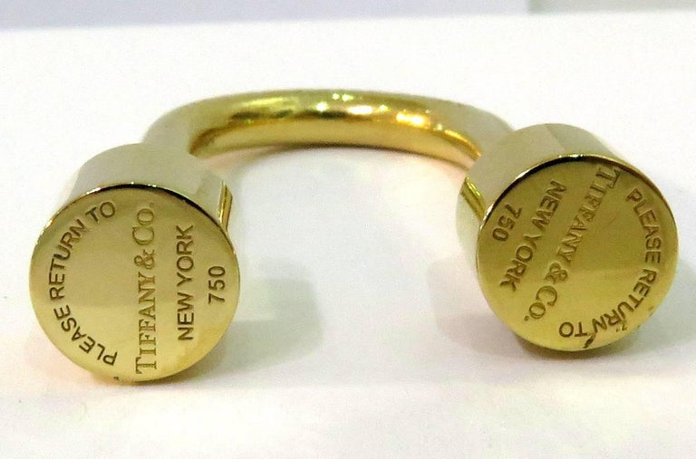 Elegant and Functional Return to Tiffany Collection Heavy Gold U-Shaped ...