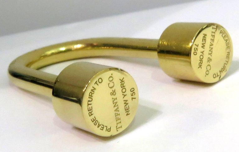 Elegant and Functional Return to Tiffany Collection Heavy Gold U-Shaped ...