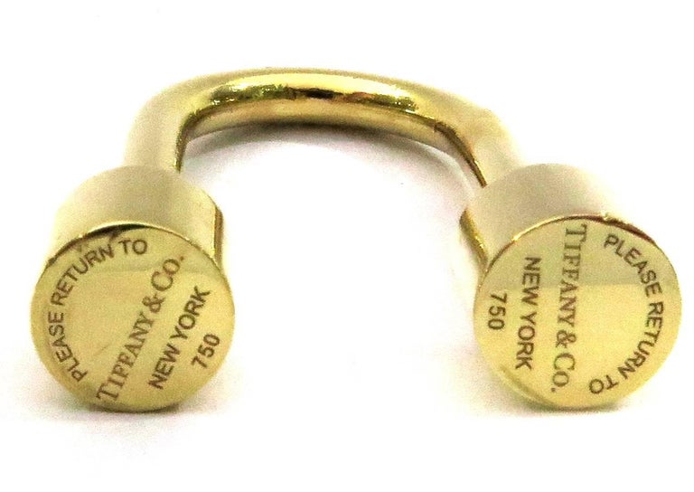 Elegant and Functional Return to Tiffany Collection Heavy Gold U-Shaped ...