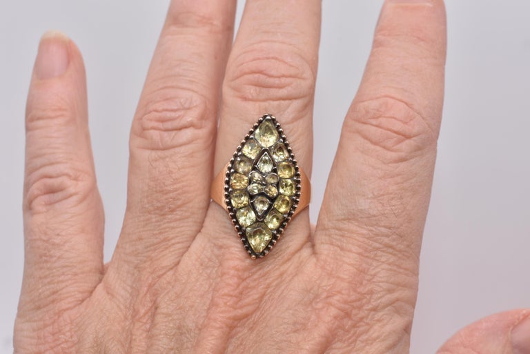 Elegant Antique Portuguese Chrysoberyl Gold Ring For Sale at 1stDibs ...