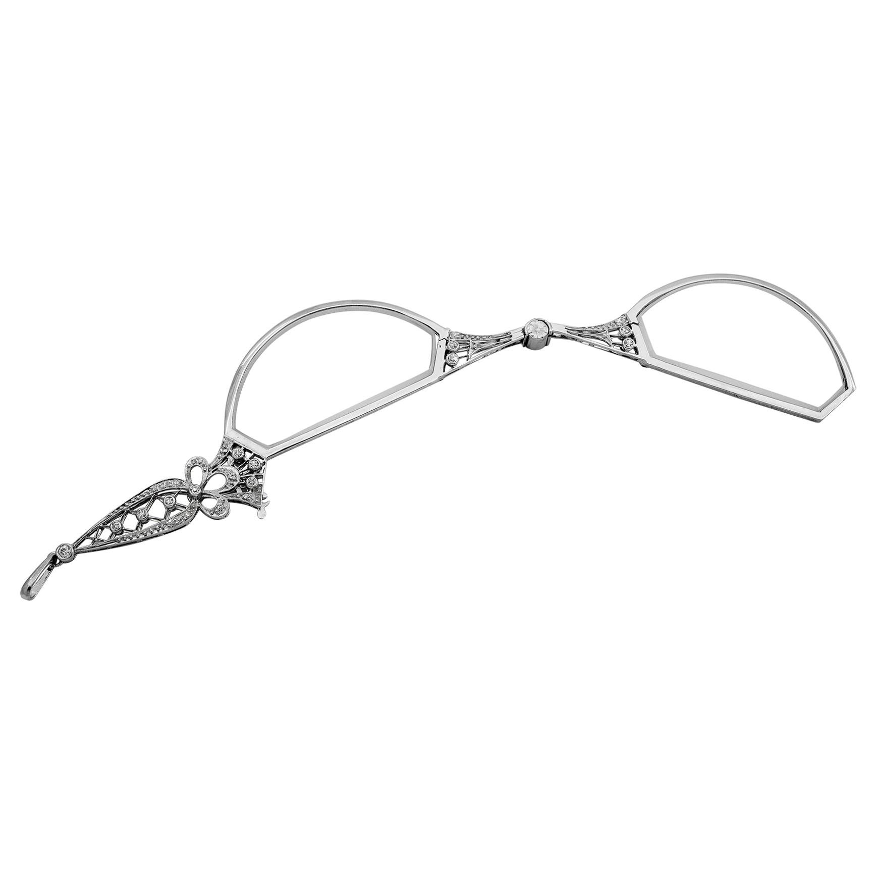 Elegant Antique White Gold and Diamond Lorgnette at 1stDibs | lorgnette ...