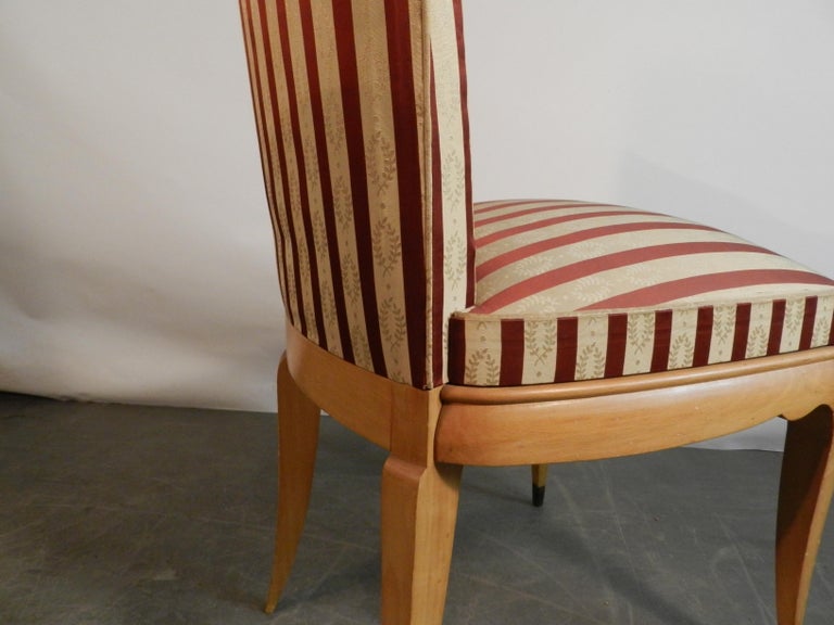 Elegant Art Deco Chair in Sycamore in the Style of René Prou For Sale ...