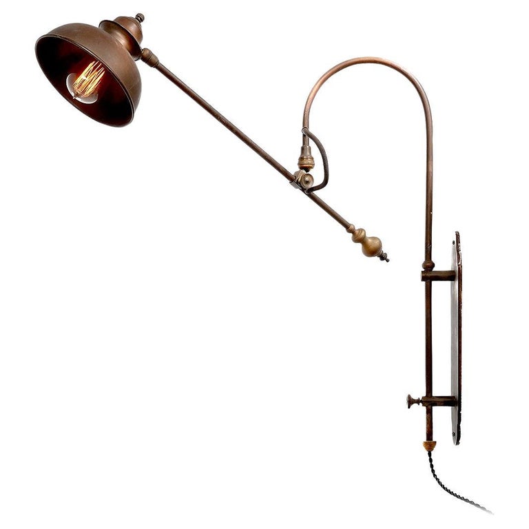 Elegant Articulating Bow Arm Wall Lamp For Sale at 1stDibs
