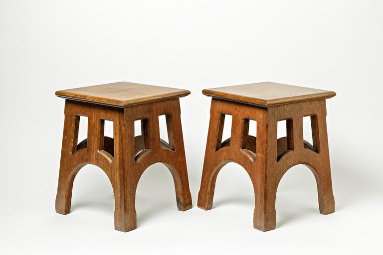 Elegant Arts and Crafts Pair of Stools circa 1900 Church Design at ...