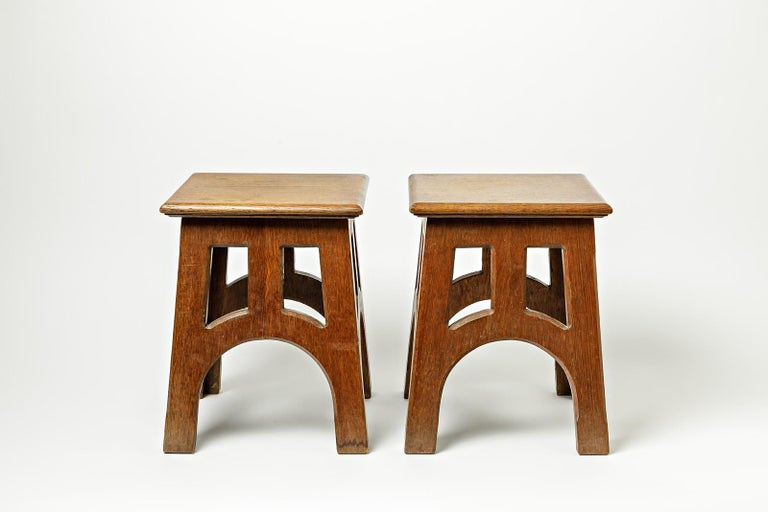 Elegant Arts and Crafts Pair of Stools circa 1900 Church Design at ...
