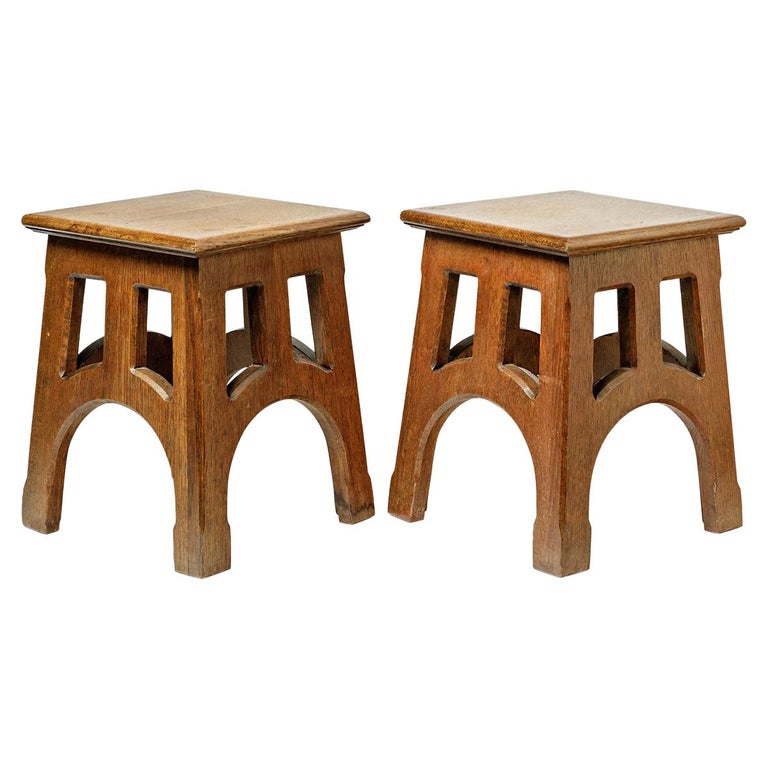 Elegant Arts and Crafts Pair of Stools circa 1900 Church Design at ...