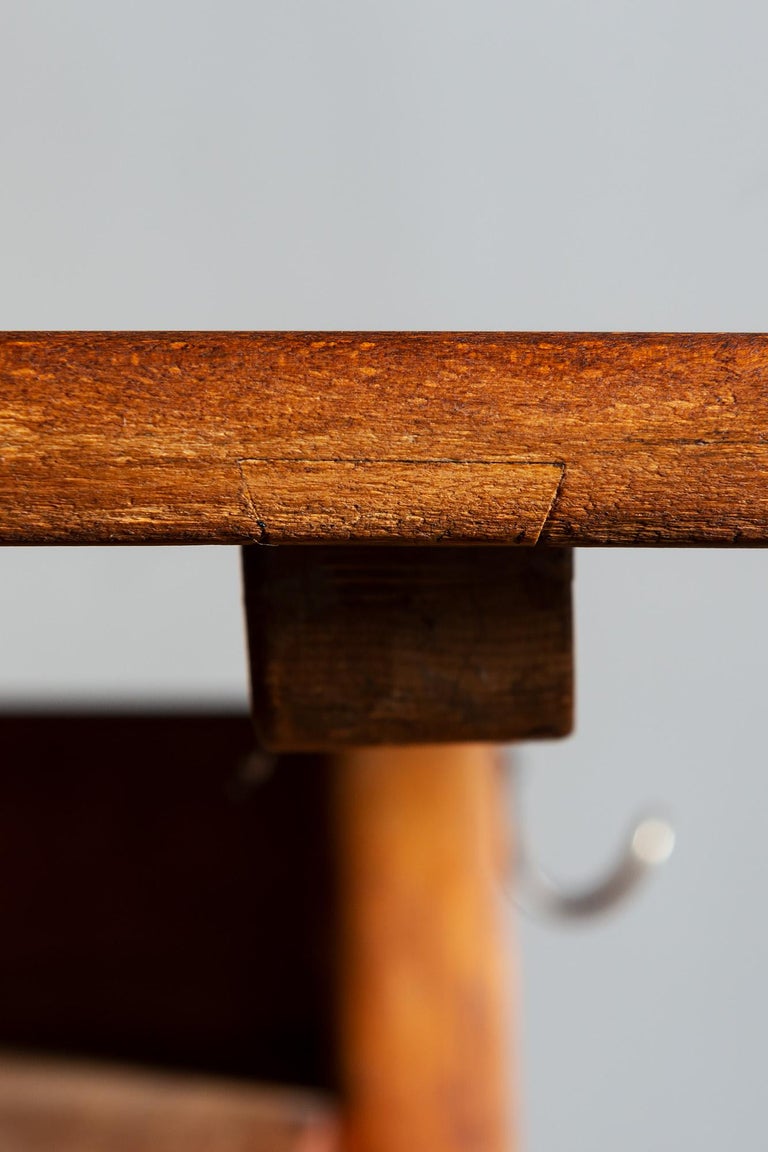 Elegant Belgian Oak Student Desk, 1950s at 1stDibs