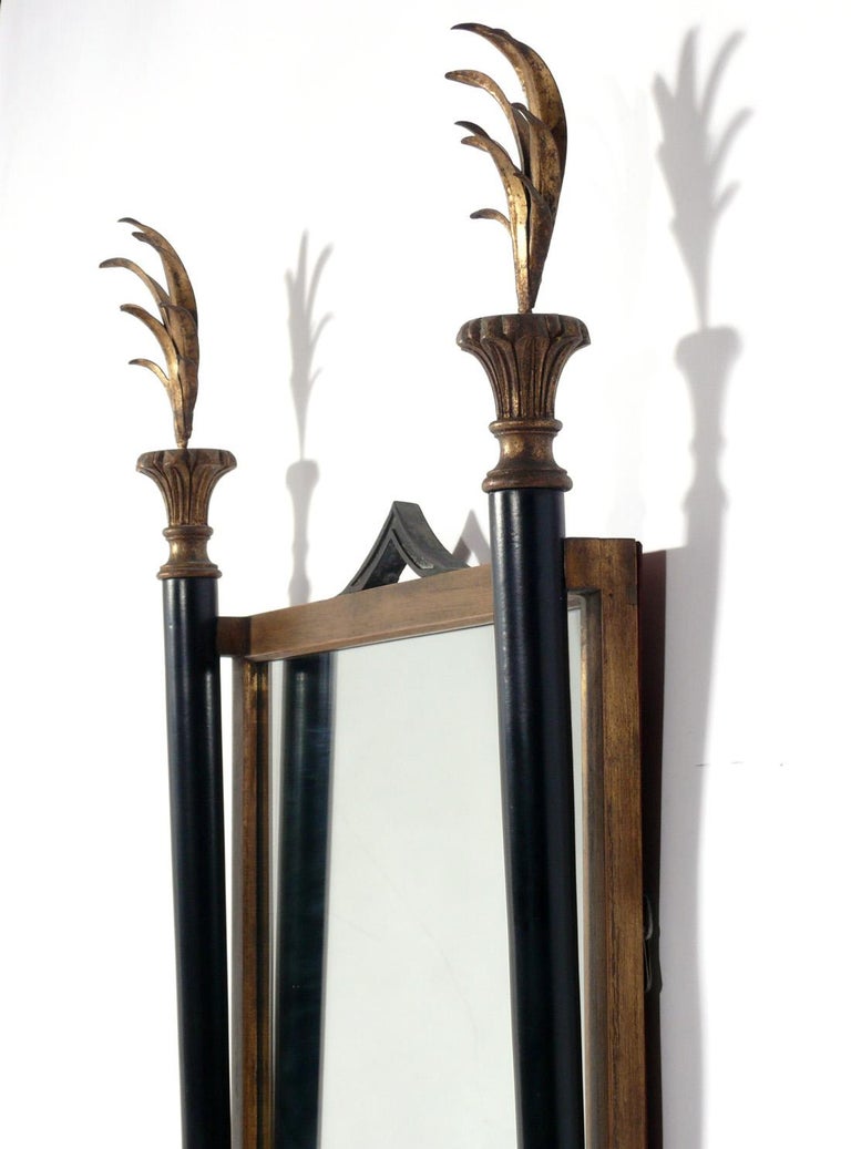 Elegant Black and Gilt Neoclassical Mirror by Palladio at 1stDibs
