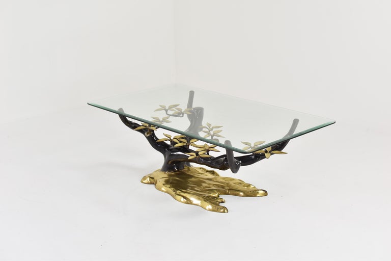 Elegant Bonsai Tree Coffee Table by Willy Daro, Belgium, 1970s at 1stDibs