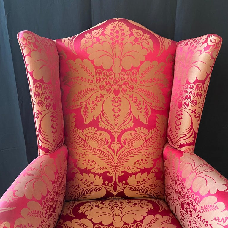 Elegant British Georgian Period Chippendale Mahogany Wing Chair For ...