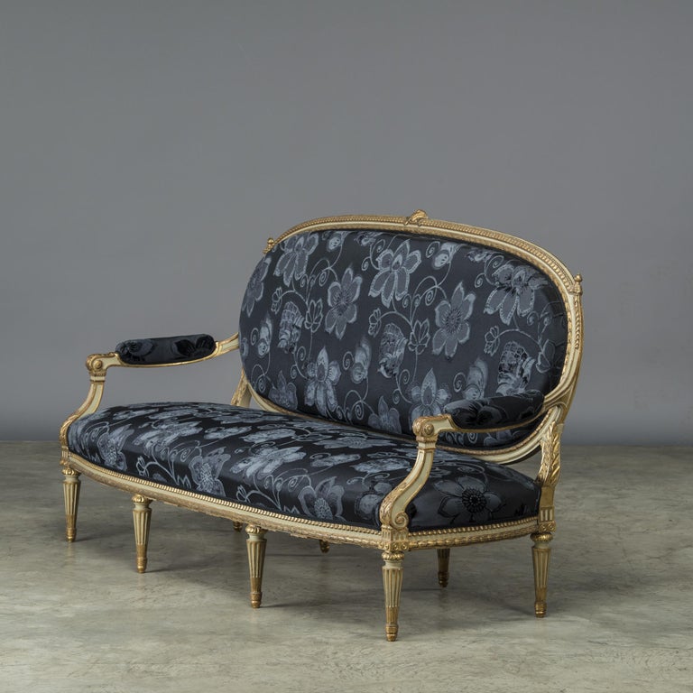 Elegant Canape, Louis XVI Style, France, 1860-1880 at 1stDibs