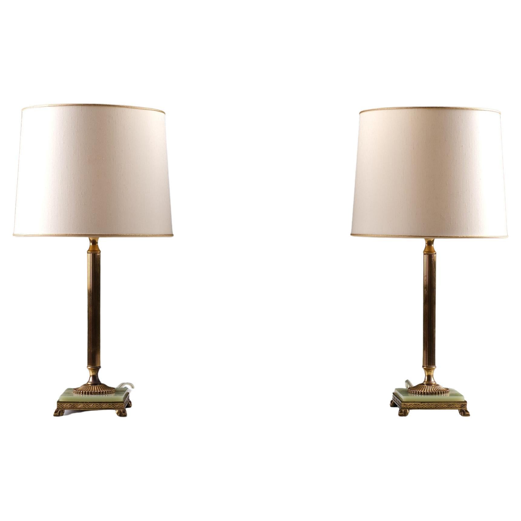 Elegant Brown Leather Covered Table Lamp, Austria, 1960's at 1stDibs