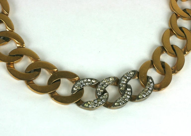 Elegant Curb Link Pave Chain Necklace For Sale at 1stDibs