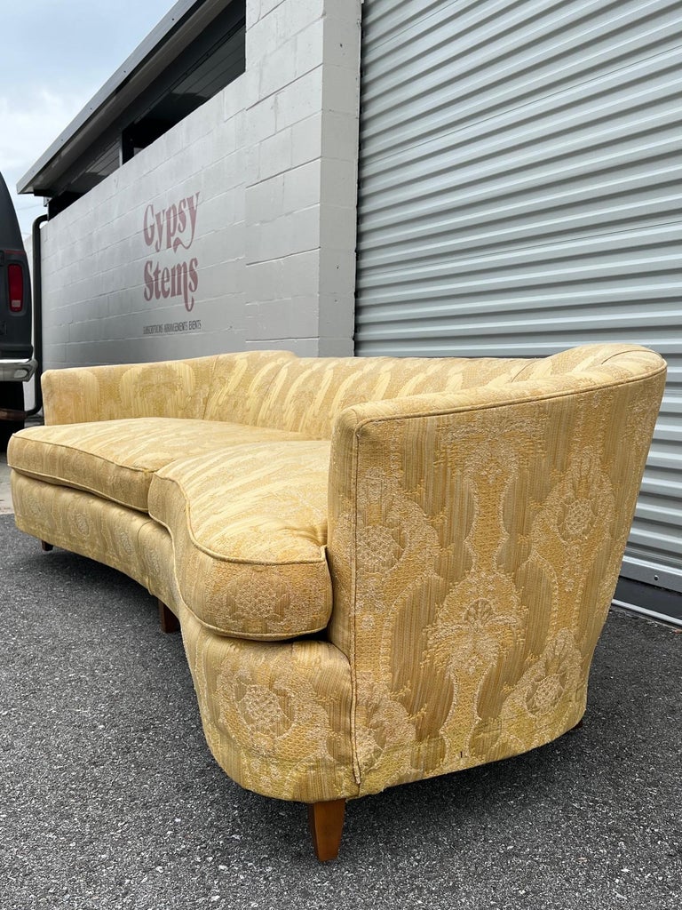Elegant Curved Sofa by Hickory Fry at 1stDibs