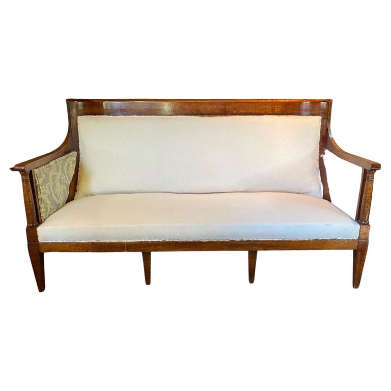 Elegant Directoire Period Walnut Sofa For Sale at 1stDibs