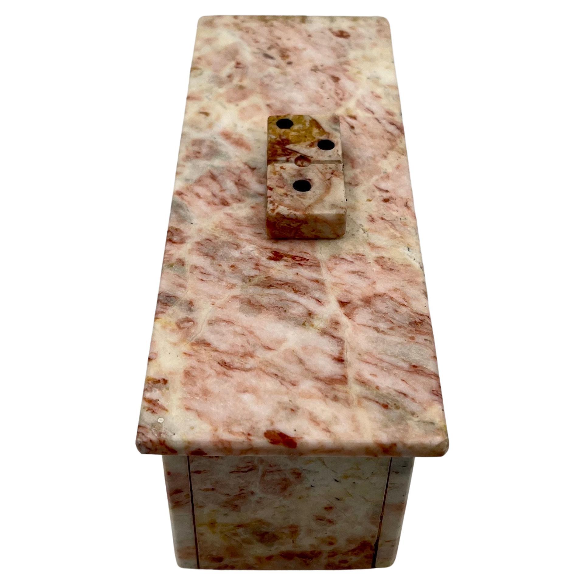Elegant Domino Set and Case in Rare Pink Marble at 1stDibs | marble ...