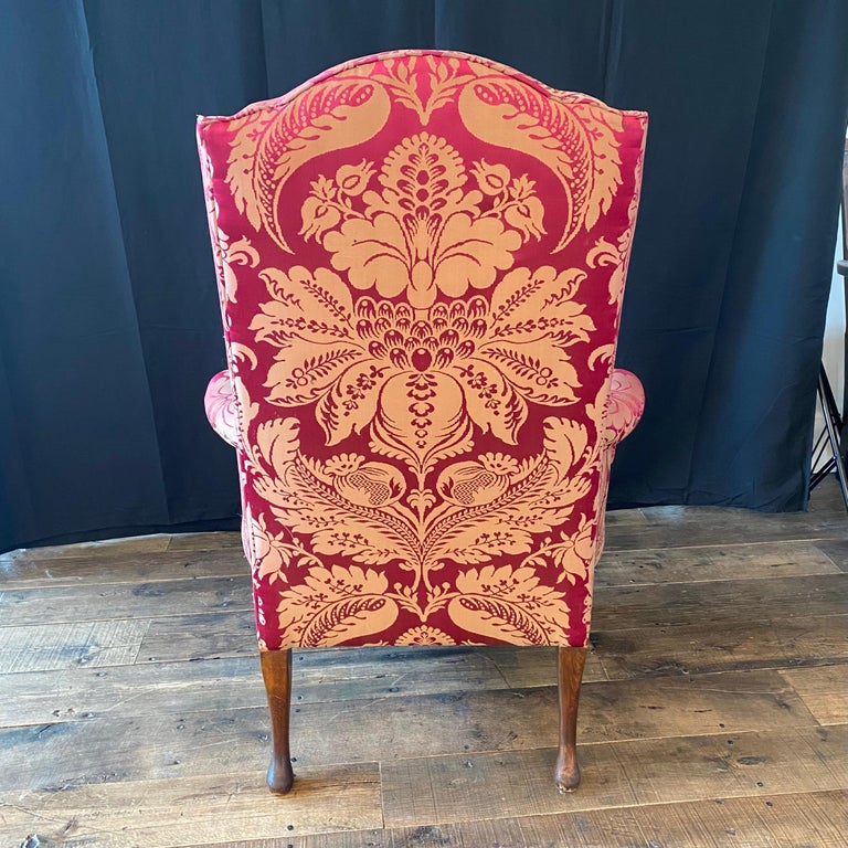 Elegant Early 19th Century British Queen Anne Wing Armchair For Sale at ...