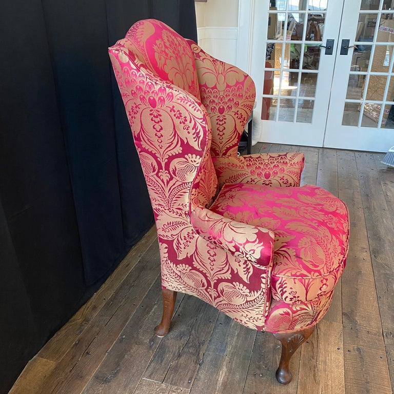 Elegant Early 19th Century British Queen Anne Wing Armchair For Sale at ...
