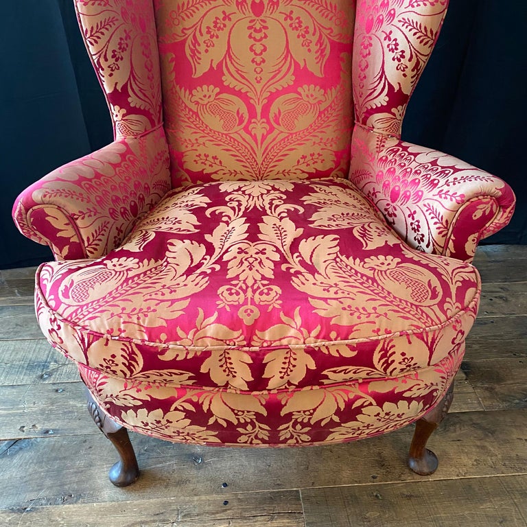 Elegant Early 19th Century British Queen Anne Wing Armchair For Sale at ...