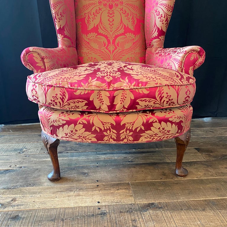 Elegant Early 19th Century British Queen Anne Wing Armchair For Sale at ...