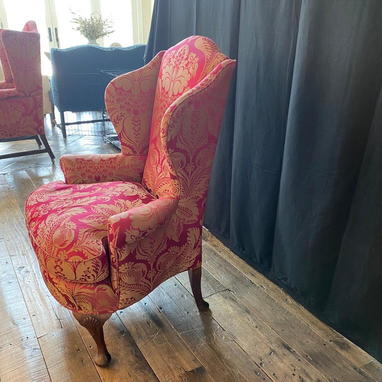 Elegant Early 19th Century British Queen Anne Wing Armchair For Sale at ...