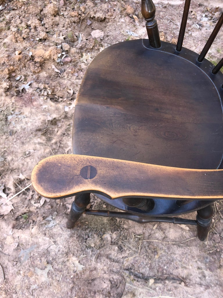 Elegant Ebonized Governor Bradford Windsor Comb Back Chair at 1stDibs