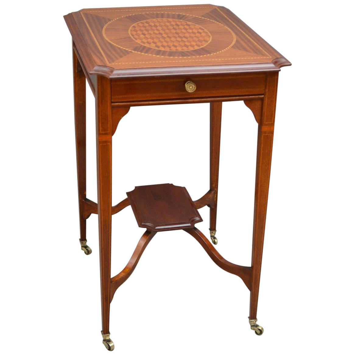 Elegant Inlaid Satinwood Round Antique Occasional Table at 1stDibs
