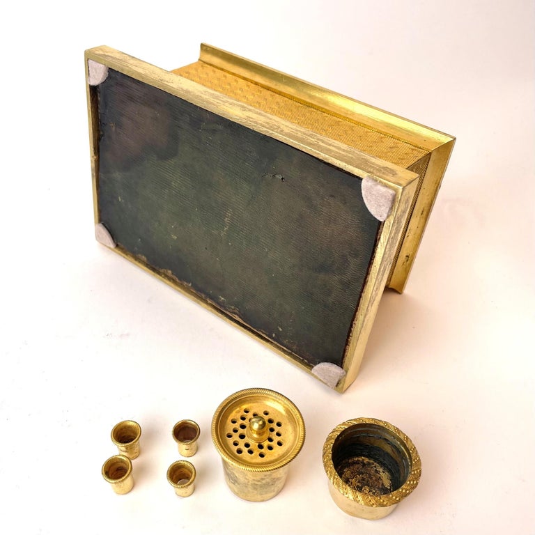 Elegant Empire Inkwell with Original Gilding, Early 19th Century For ...