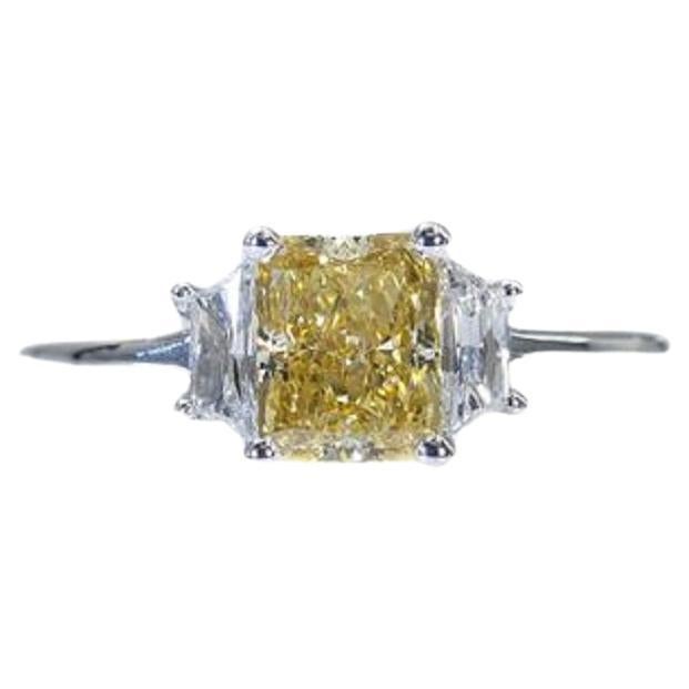 Elegant Fancy Color Three Stone Ring with 1.27 Ct Natural Diamonds, AIG ...