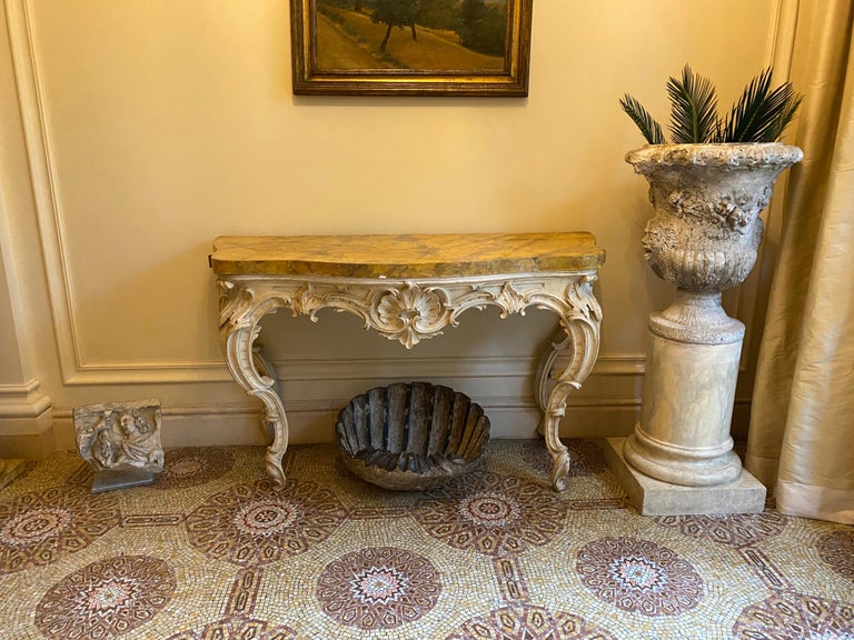 Elegant Fine Italian 18th Century White Painted Console Tables Roma ...