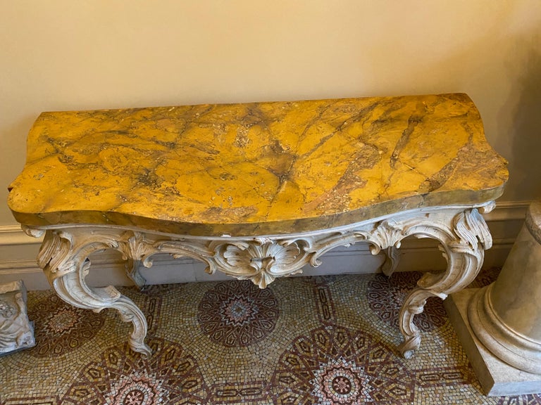 Elegant Fine Italian 18th Century White Painted Console Tables Roma ...