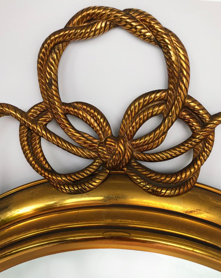 Elegant Fine Quality Brass Wall Mirror, Rope/Tassel Design For Sale at ...