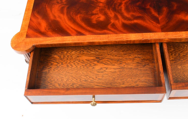 Flame Mahogany Coffee Table with Four Drawers, 20th Century For Sale at ...