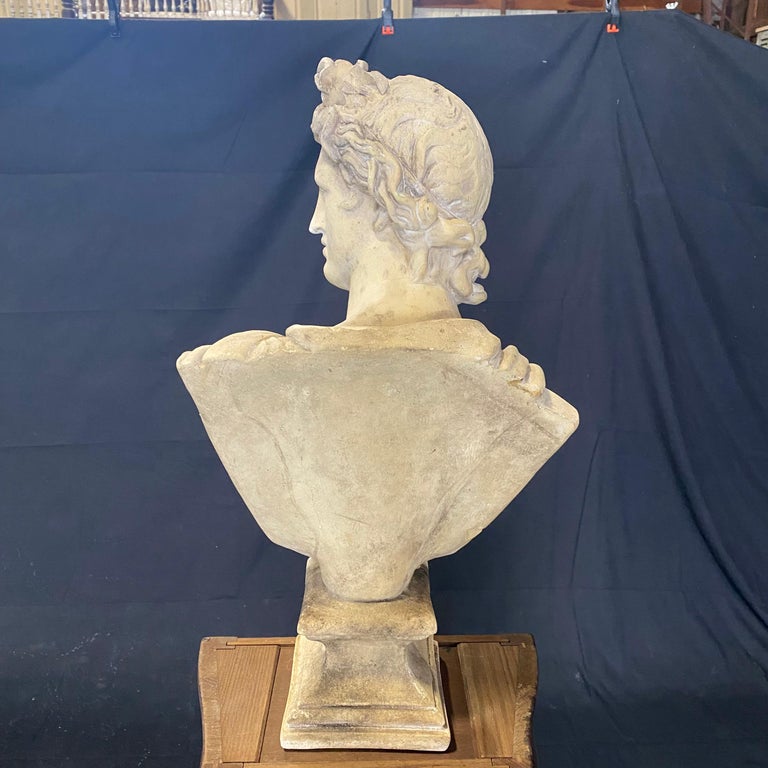 Elegant French Antique Plaster Bust Sculpture of Male Figure For Sale ...