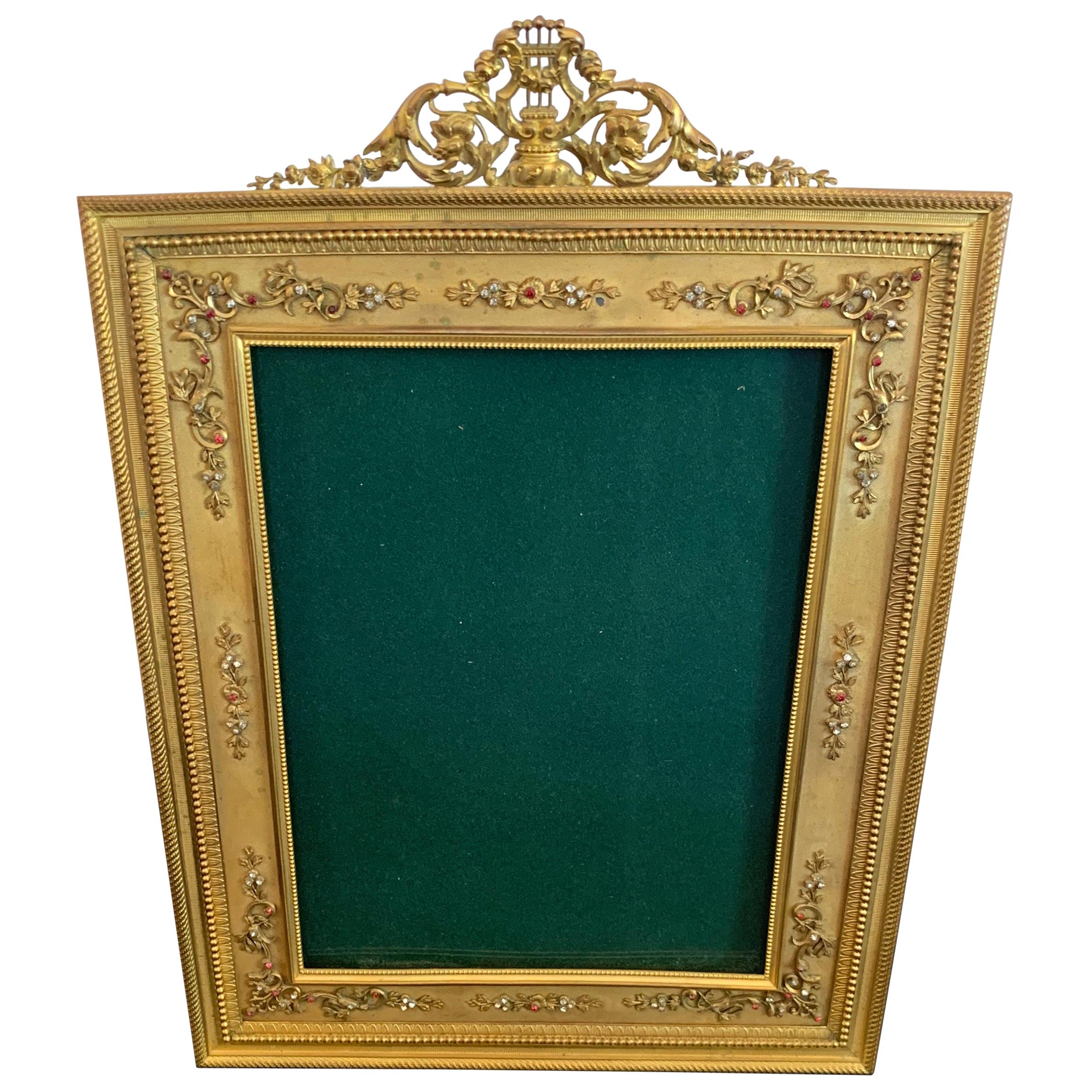 Elegant French Bronze Regency Neoclassical Ormolu Jeweled Vintage ...