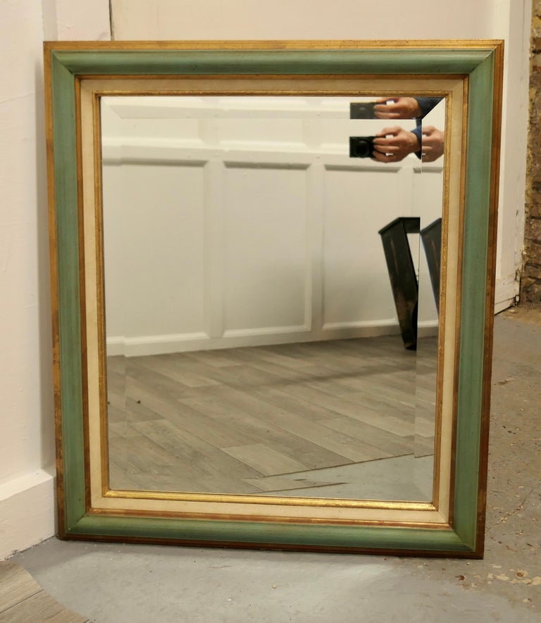 Elegant French Painted Frame Wall Mirror For Sale at 1stDibs
