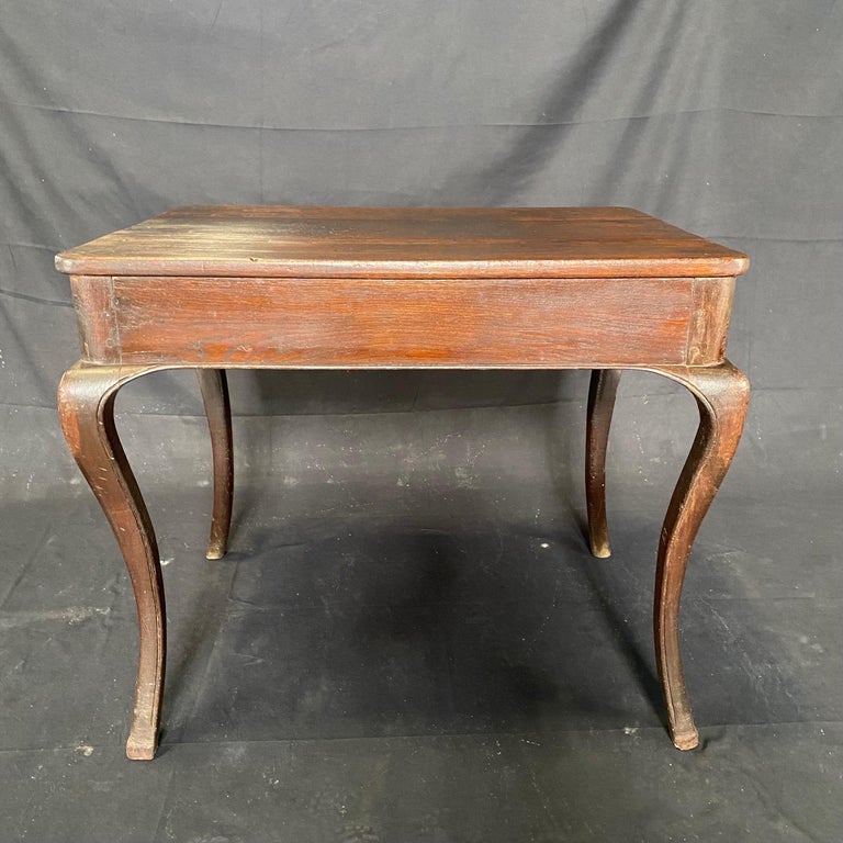 Elegant French Side Table or Desk with Hooved Feet For Sale at 1stDibs
