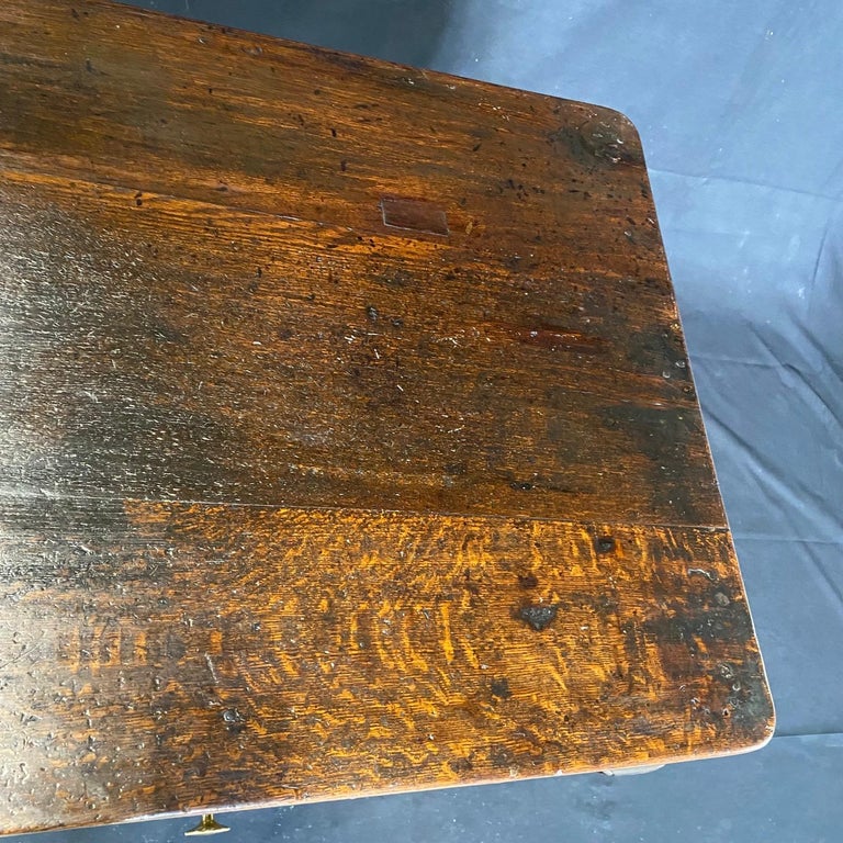 Elegant French Side Table or Desk with Hooved Feet For Sale at 1stDibs