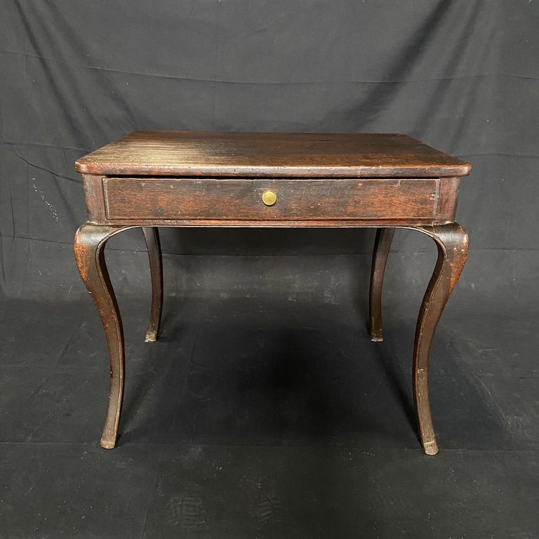 Elegant French Side Table or Desk with Hooved Feet For Sale at 1stDibs