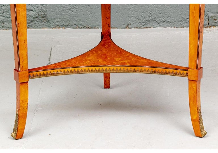 Elegant French Style Center Table with Bronze Figural Mounts For Sale ...